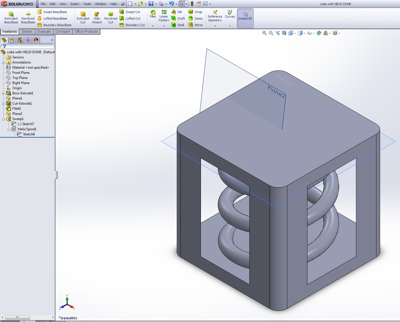 3D cube draw in SolidWorks